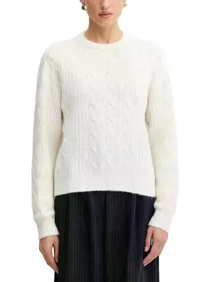 TWINSET Cable-knit Crew-neck Sweater - White