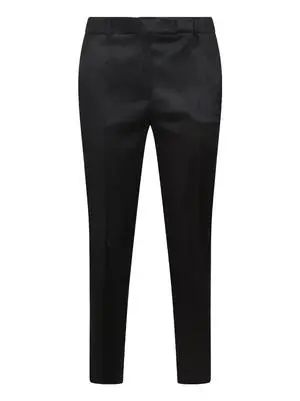 Incotex Slim-cut Cotton Trousers - Black