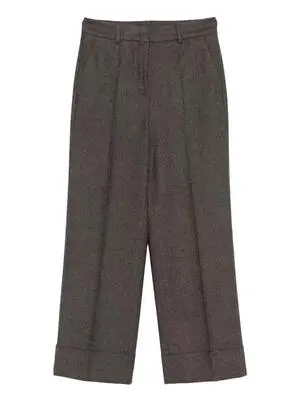 INCOTEX Pleated Turn-Up Trousers