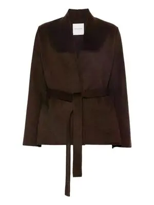 ERMANNO FIRENZE Belted Coat - Brown