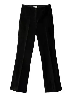 FORTE_FORTE Velvet-finish Trousers - Black