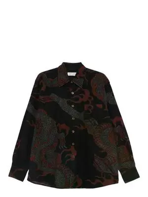Our Legacy Dragon-print Shirt - Black