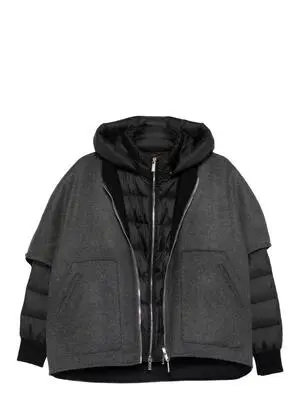 MOORER Hooded Reversible Jacket - Grey