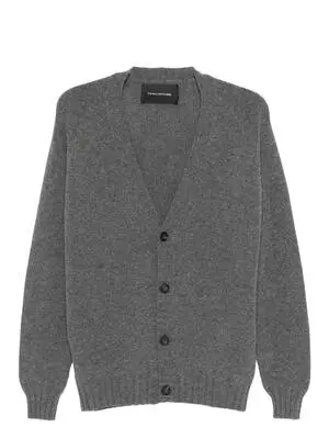 Tagliatore V-neck Cardigan - Grey