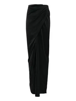 Atlein Draped Skirt - Black