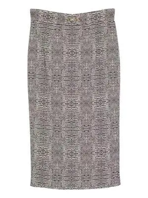 Elisabetta Franchi Printed Knee-length Skirt - Neutrals