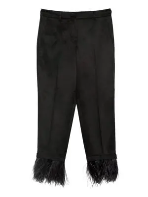 Incotex Feather-trimmed Trousers - Black