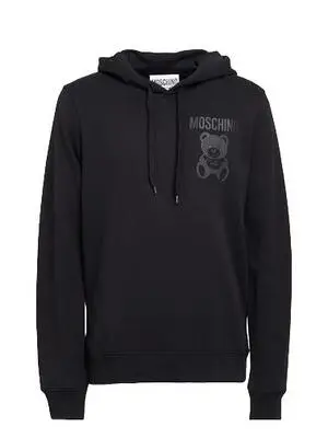 Moschino Cotton French Terry Hooded Sweatshirt - Black