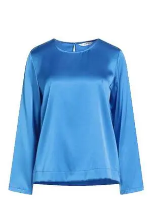 XACUS Top In Azure Silk And Elastane - Blue