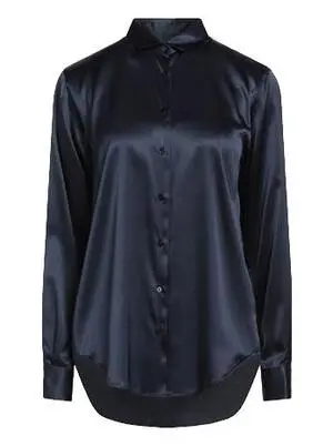 XACUS Shirt In Silk And Elastane - Blue