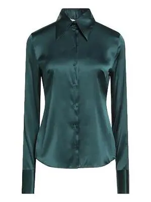 XACUS Satin Button-down Shirt - Green