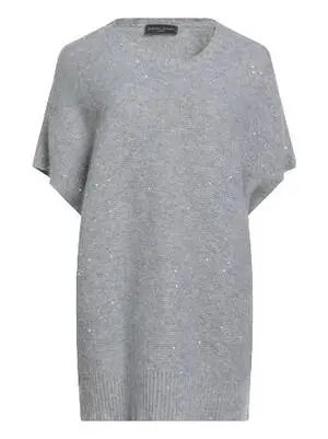 Fabiana Filippi Crewneck Virgin Wool-blend Knit Sweater - Grey