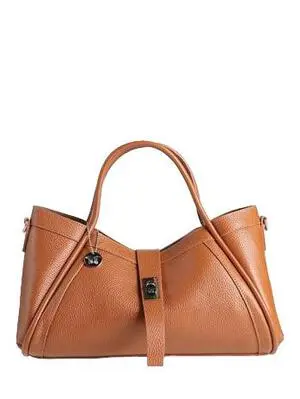 LAURA DI MAGGIO Pebbled Leather Tote - Brown