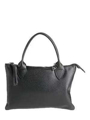LAURA DI MAGGIO Pebbled Leather Handbag - Black