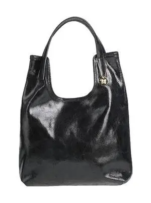 LAURA DI MAGGIO Textured-leather Hobo Bag - Black