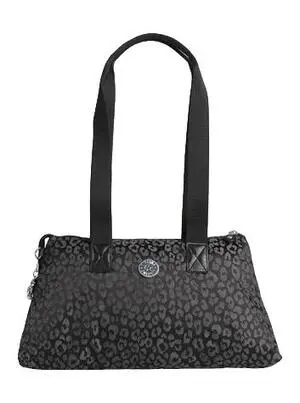 KIPLING Jacquard Leopard Print Shoulder Bag - Black
