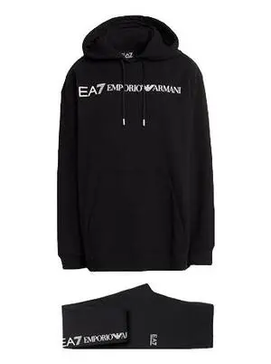 EA7 Cotton-elastane Tracksuit - Black