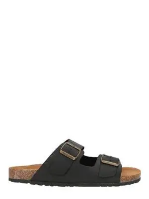 OVYÉ Leather Sandals - Black