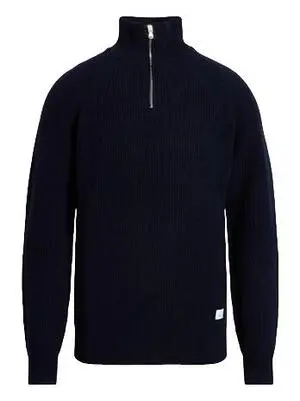 MANUEL RITZ Knitted Half-zip Sweater - Blue