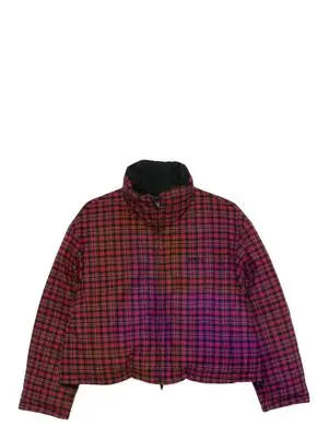 JUUN.J Plaid Zip-up Jacket - Red