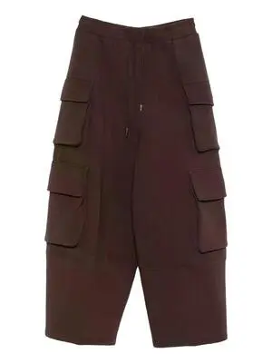 FENG CHEN WANG Cargo-pocket Drawstring Trousers - Brown