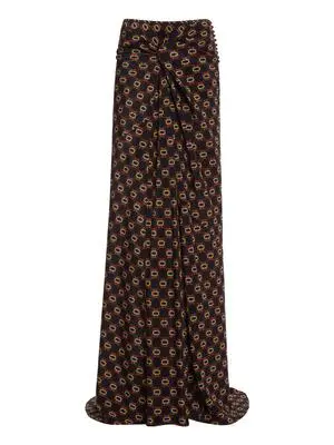 DRIES VAN NOTEN Smila Knot-Detailed Maxi Skirt