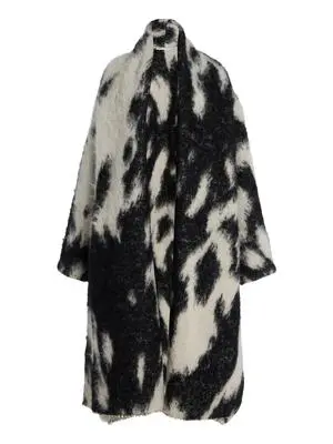 OSCAR DE LA RENTA Oversized Mohair-Wool Coat