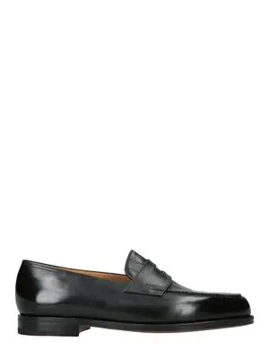 John Lobb Croc-embossed Leather Lopez Loafers - Black