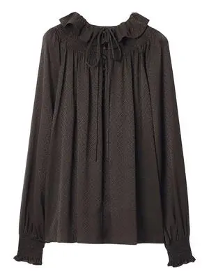 BURBERRY Silk Geometric Blouse