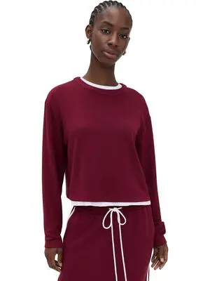 LE BOP Danica Crop Top - Merlot