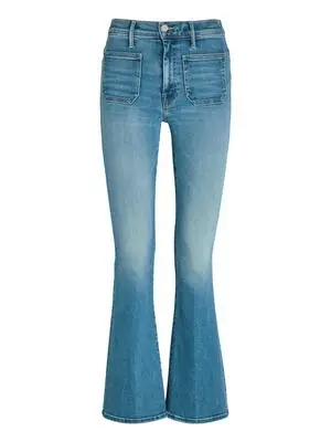 MOTHER The Patch Pocket Weekender Slim Flared-leg Jeans - Light Blue