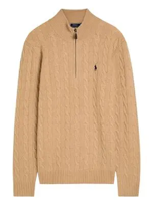 Polo Ralph Lauren Cable-knit Wool And Cashmere-blend Jumper - Camel