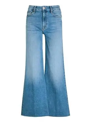 MOTHER The Roller Fray Wide-leg Jeans - Blue