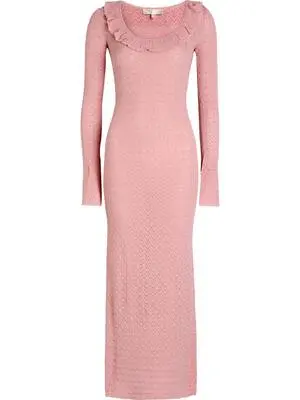 LoveShackFancy Fine-knit Midi Dress - Pink