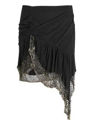 Isabel Marant Enaya Asymmetric Bead-embellished Mini Skirt - Black