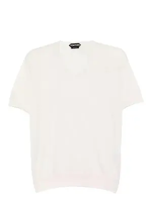 TOM FORD Short-sleeve Crew-neck T-shirt - Neutrals