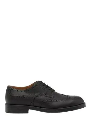 TOD'S Leather Derby Shoes - Black
