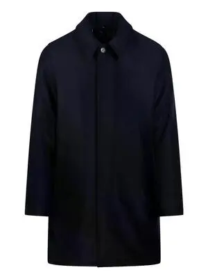 SEALUP Single-breasted Trench Coat - Blue