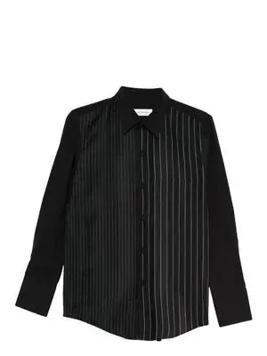 ERNEST W. BAKER Pinstripe Patch-pocket Shirt - Black
