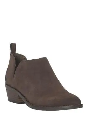 Lucky Brand Leather Fayth Bootie - Chocolate Oilsue