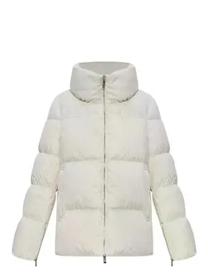 Add Funnel-neck Padded Jacket - White