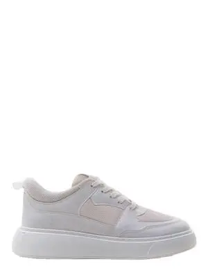 PROLOGUE SHOES Pure Mesh Sneakers White Faux Leather
