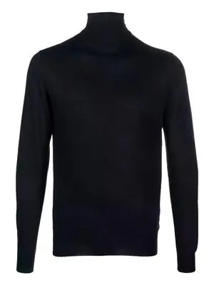 MAURO OTTAVIANI Roll-neck Cashmere-silk Jumper - Blue