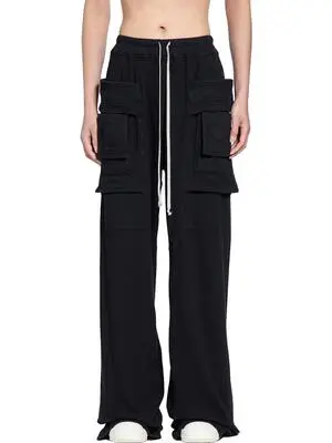 Rick Owens Creatch Wide Leg Cargo Trousers - Black