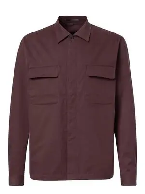 Sunspel Cotton And Cashmere Overshirt - Brown