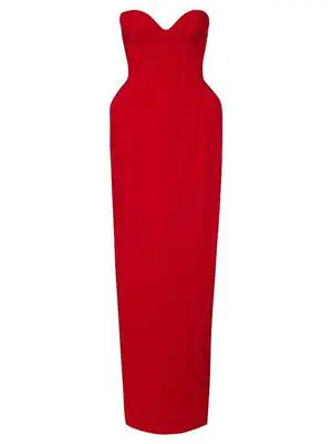 Magda Butrym Wool-blend Bustier Gown - Red