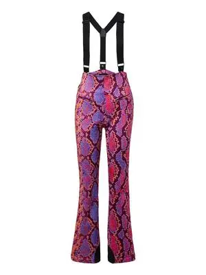 Goldbergh Elena Snake-effect Ski Salopettes - Pink