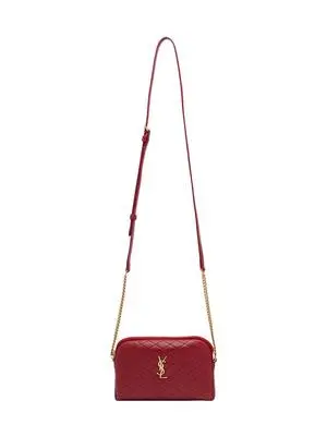 Saint Laurent Gaby Quilted Leather Crossbody Bag - Red