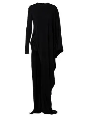 TOM FORD Asymmetric Crêpe Jersey Maxi Dress - Black