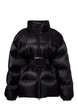 Balenciaga Hourglass Belted Down Jacket - Black